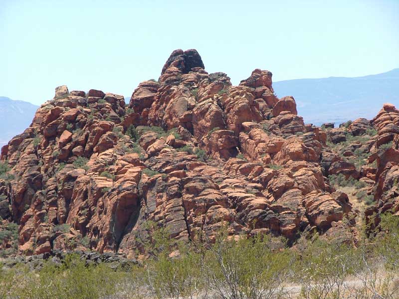 St. George, UT : Rock formations about 6 miles north of St. George ...