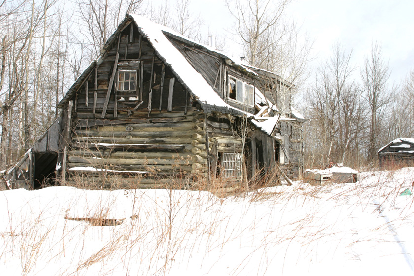 Linneus, ME : cabin on snowmobile trail photo, picture, image (Maine ...