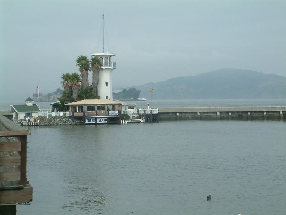 San Francisco, CA : Lighthouse in the San Francisco Bay at the ...