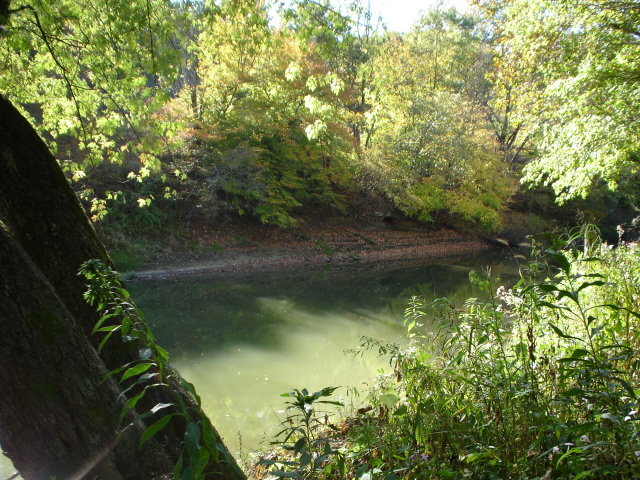 Nelsonville, OH : a picture of the Hocking River, right behind the old ...