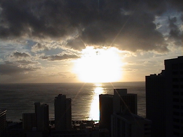 Honolulu, HI : Somber Sunset from the Lanai photo, picture, image ...