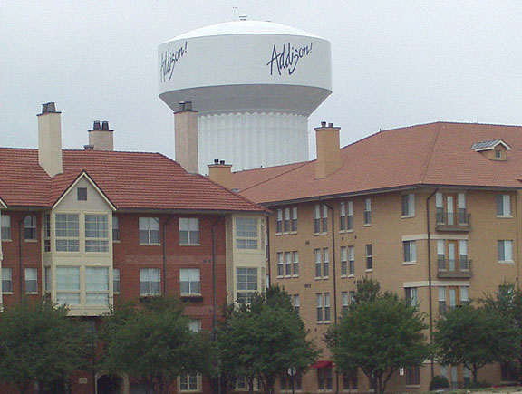 Addison, TX : Addison Water Tower and Apartment Buildings photo ...