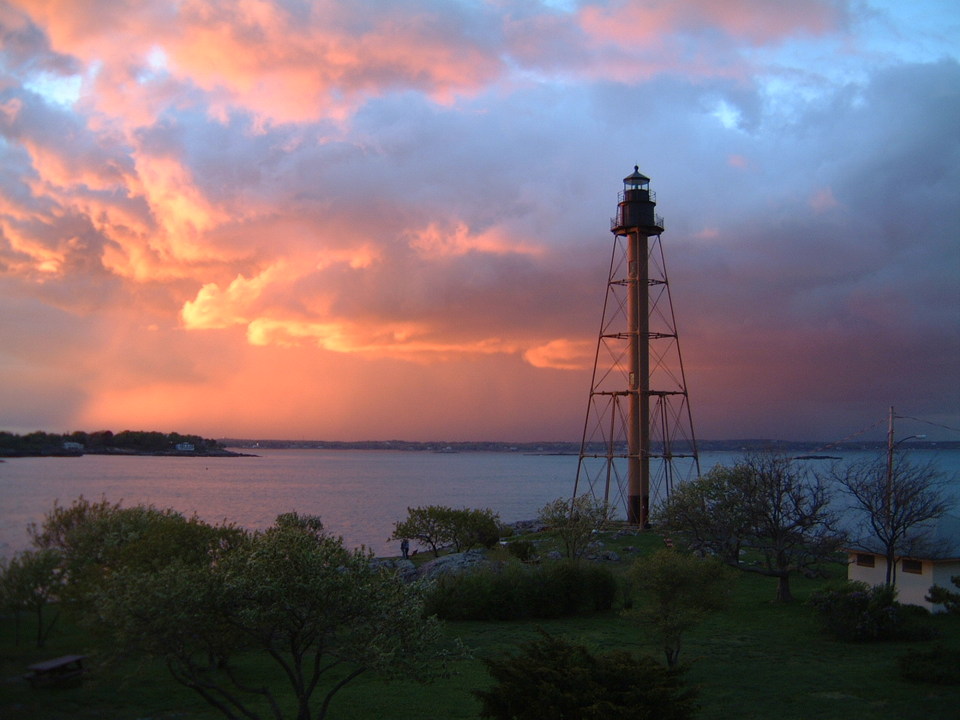Marblehead, MA : Marblehead Light at Sunset photo, picture, image ...