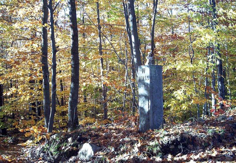 Warwick, MA : Warwick town and state line marker photo, picture, image ...