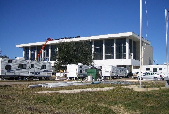 Chalmette, LA : St. Bernard Auditorium 12/05 with Katrina trailers ...