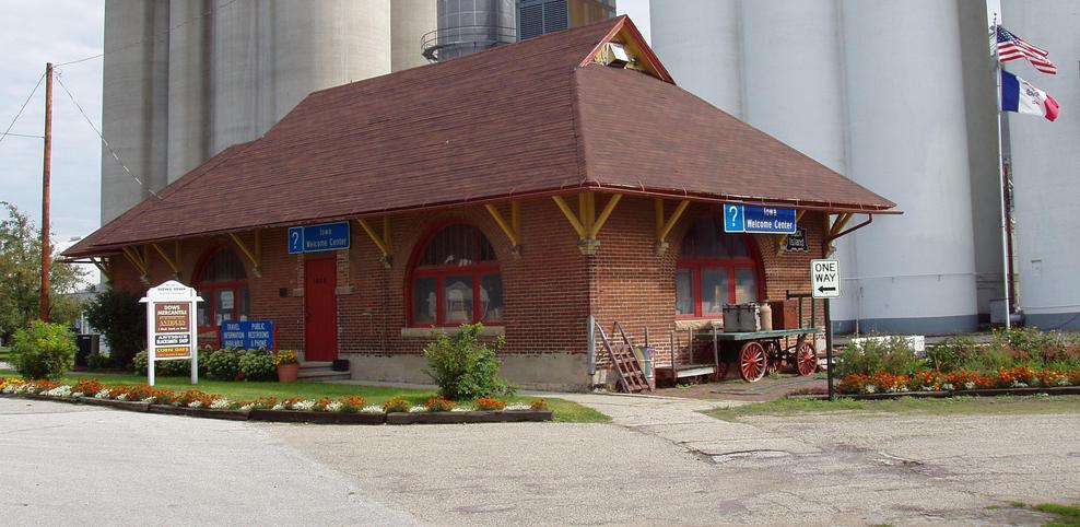Dows, IA : Restored Rock Island Depot and Iowa Welcome Center photo ...