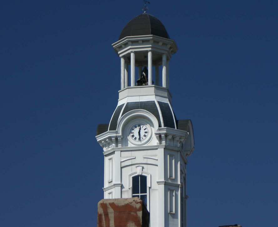 Greenville, OH : Clock Tower on Historic Greenville Courthouse photo ...