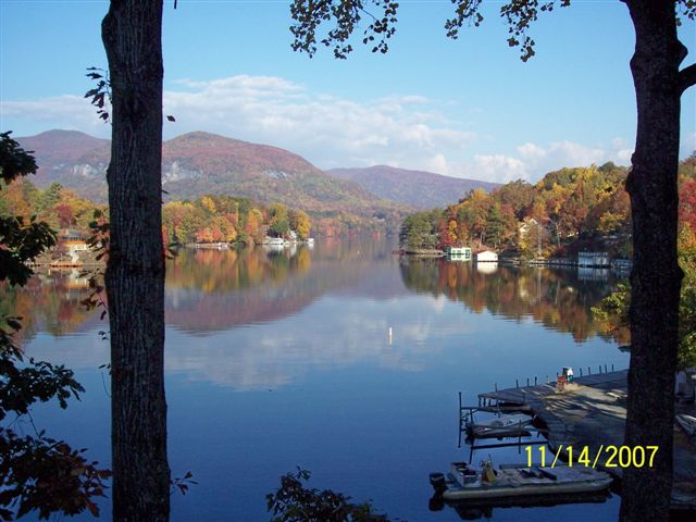 Lake Lure, NC : Fall foilage on Lake Lure photo, picture, image (North ...