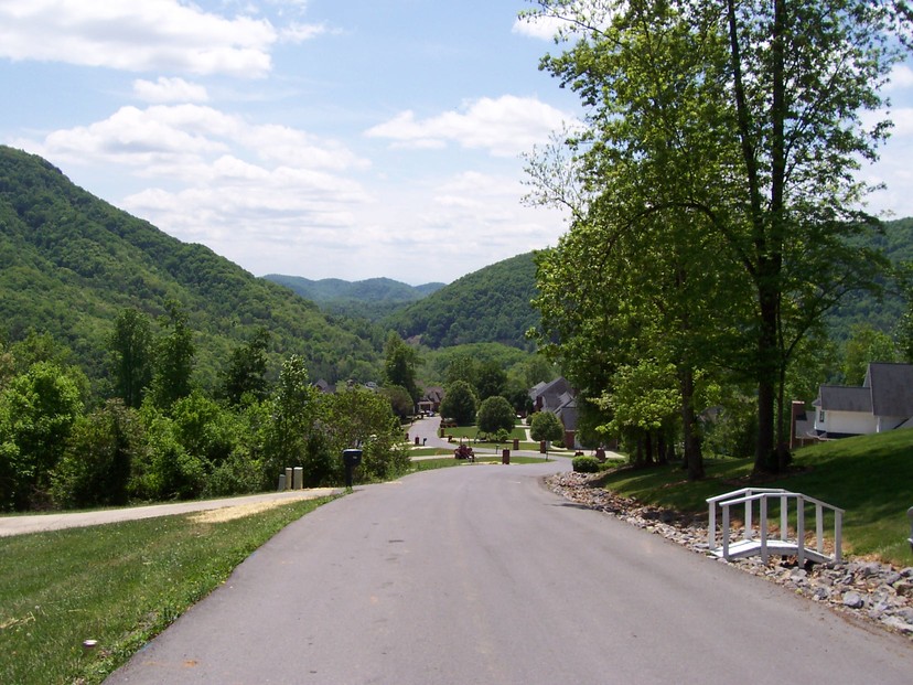 Gate City, VA : view of Moccasin Gap, from Moccasin Hills subdivision ...