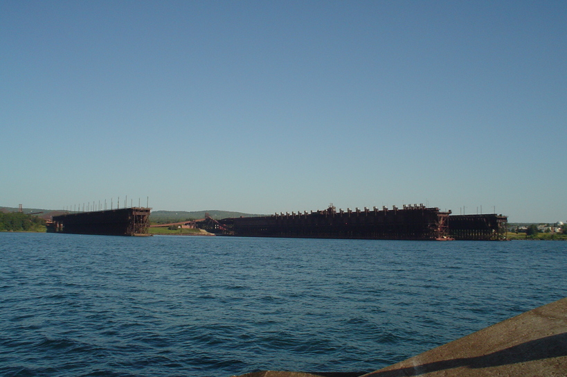 Two Harbors, MN : Photo of the Ore Docks from the breakwall in Two ...