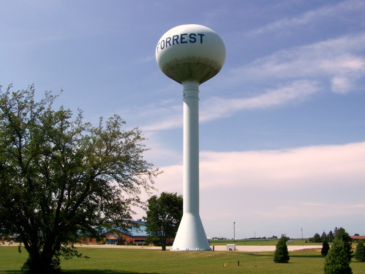 Forrest, IL : Forrest water tower photo, picture, image (Illinois) at ...
