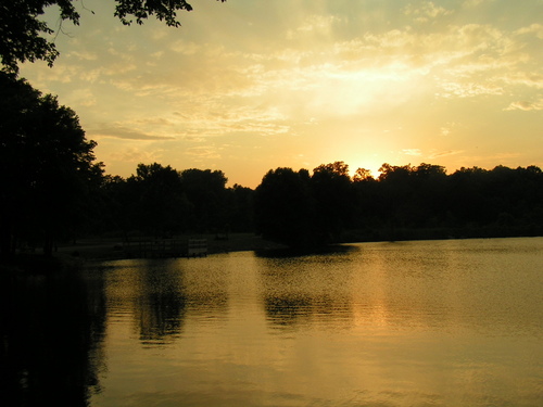 Riceville, IA : sunset looking across Lake Hendricks Named "Dusks ...