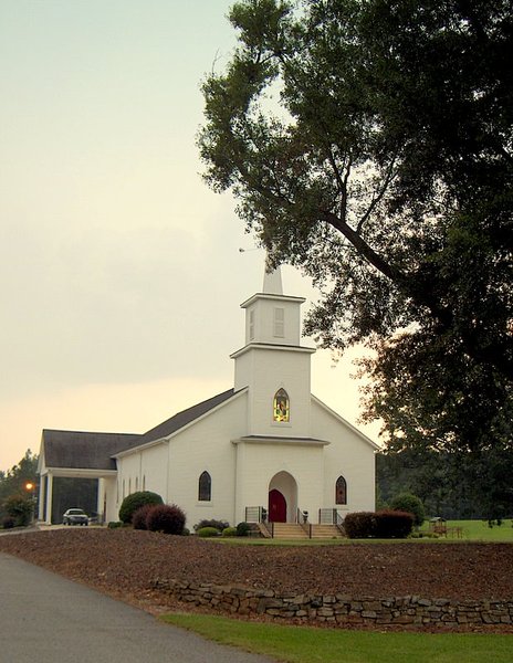 Bowdon, GA : Twilight at Liberty Baptist Church, Bowdon, GA photo ...