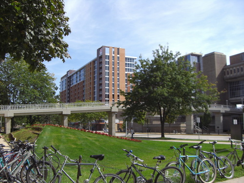 Madison, WI : a view of part of the UW campus, looking onto University ...
