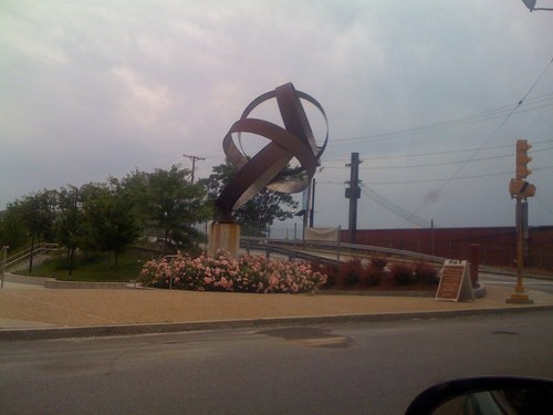 Lawrence, MA : Art fixture outside of MBTA Station in Lawrence, MA ...