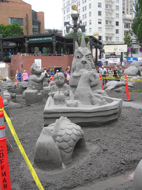 Portland, OR : Pioneer Square Sand Castle Contest photo, picture, image ...