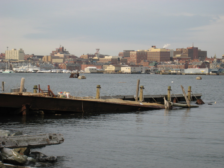 Portland, ME : Looking west across harbor into Portland Maine. photo ...