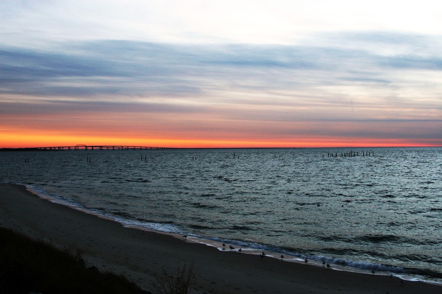 Cape Charles, VA : Cape Charles, south of, viewing Chesapeake Bay ...