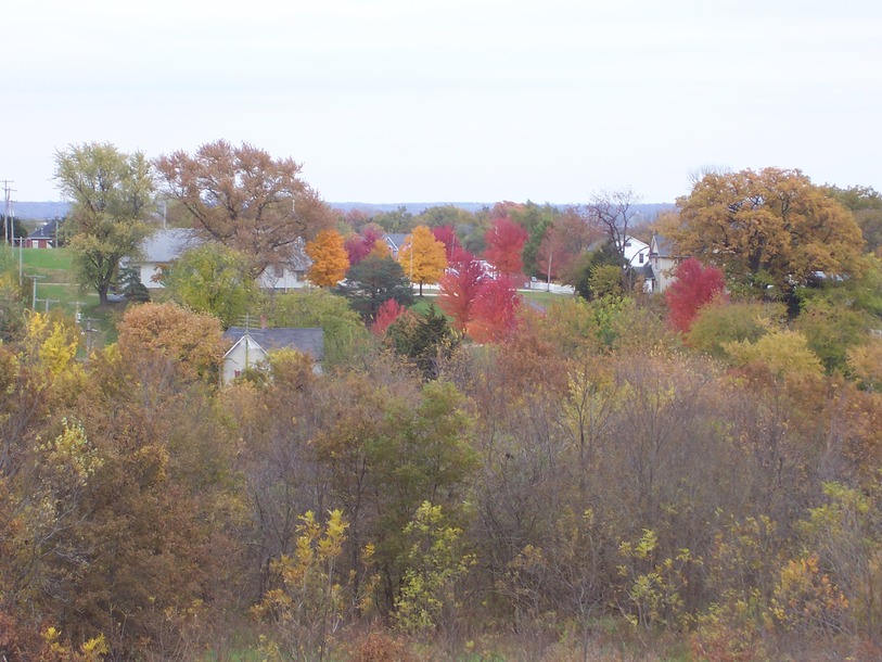 Ethel, MO : Looking east across town shows fall color photo, picture ...