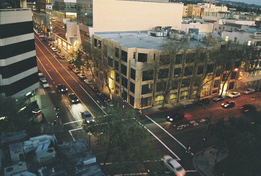 Berkeley, CA : downtown Berkeley (Center & Milvia) in the evening photo ...