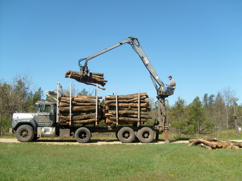 Clearfield, WI : Don Bollig delivering logs photo, picture, image ...
