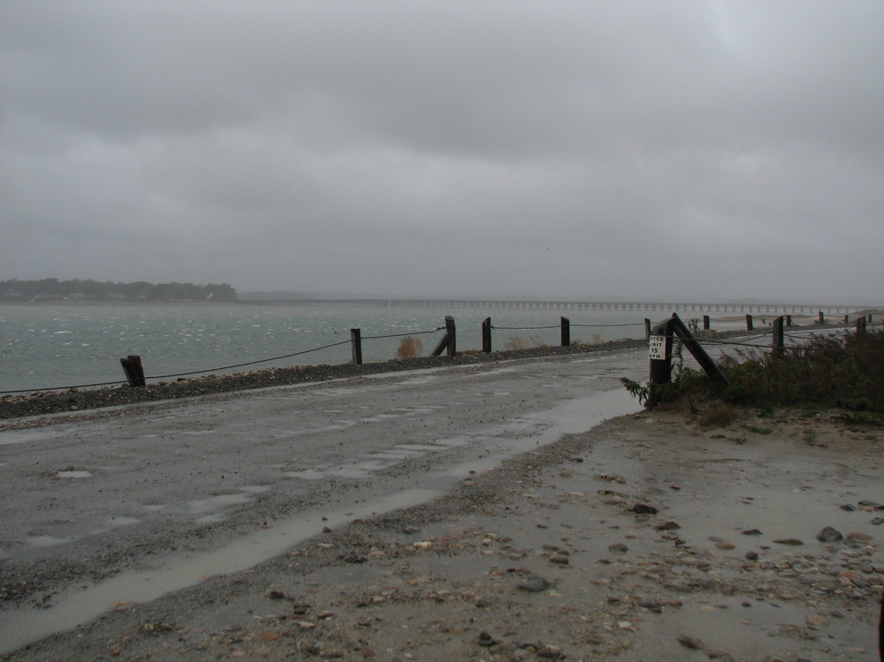 Duxbury, MA : Powder Point Bridge from Duxbury Beach during 2007 Storm ...