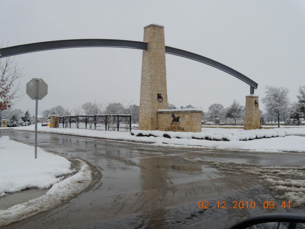 Cross Roads, TX : "CROSS OAK RANCH in CROSS ROADS" near record snowfall ...