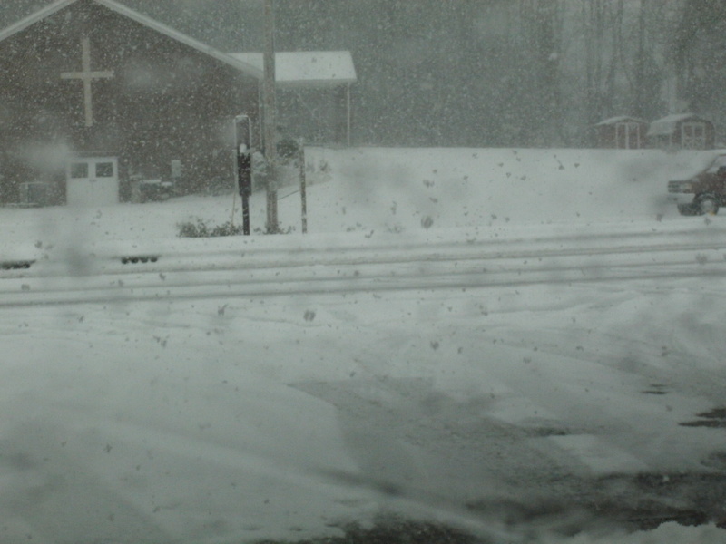 Sunman, IN : our big snow day here in sunman ..the church is pretty ...