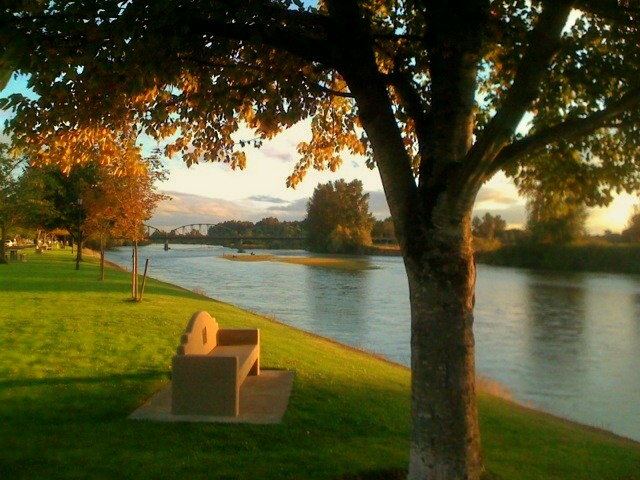 Harrisburg, OR : Willamette River at Sunset photo, picture, image ...