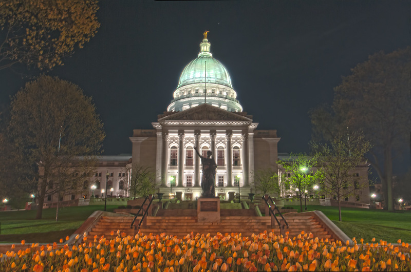 Madison, WI : Wisconsin State Capitol - Night Shot photo, picture ...