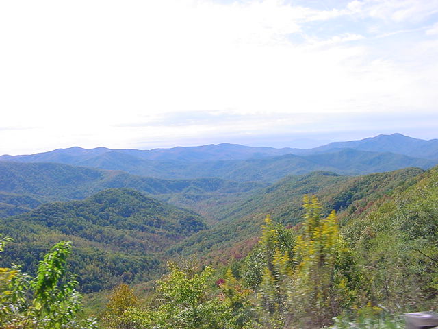 Tellico Plains, TN : Crossing over the skyway viewing the mountains ...
