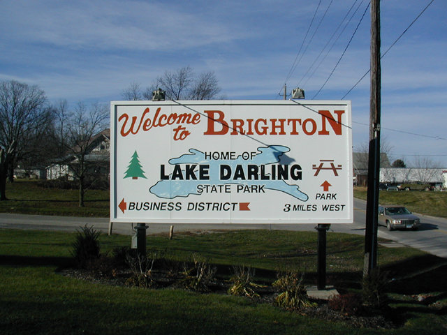 Brighton, IA : Main Brighton sign that you see when you drive through ...