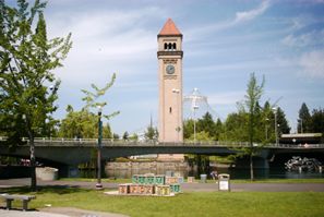 Spokane, WA : Riverfront Park Clocktower, Funded in part by Burlington ...