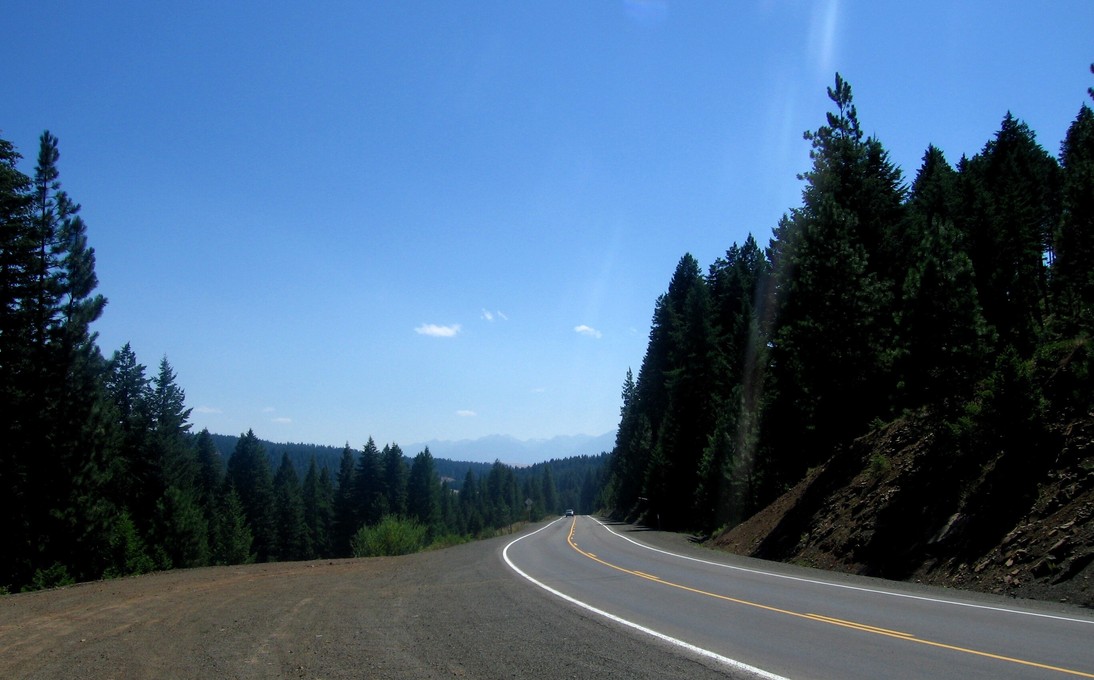Enterprise, OR : Looking back south down highway 3 towards Enterprise ...