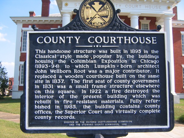 Lumpkin, GA : Stewart County Courthouse Historic Marker photo, picture ...