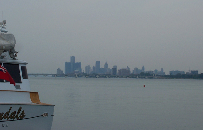 Detroit, MI : Skyline from the Detroit River photo, picture, image ...