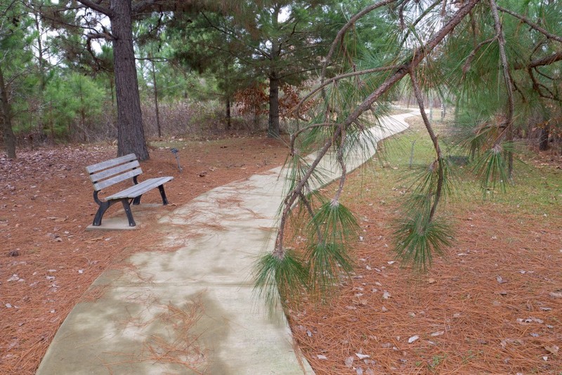 Monroe, LA : Walk path and bench - Black Bayou Lake Park photo, picture ...