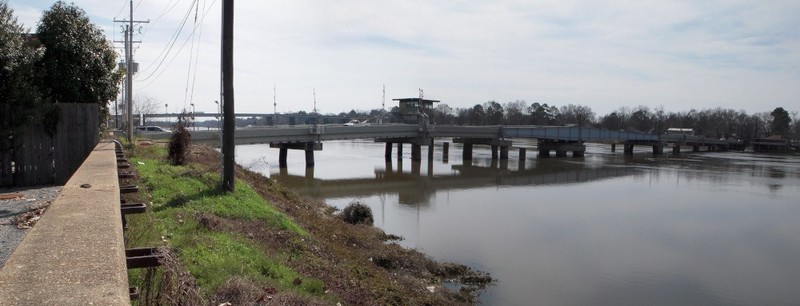 Monroe, LA : Ouachita river Desiard St. bridge panorama - Monroe ...