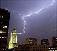 Los Angeles, CA : Thunder and Lightning Show - Downtown Los Angeles ...