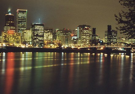 Portland, OR : Portland Riverfront at Night photo, picture, image ...