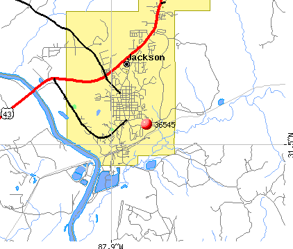 36545 Zip Code (Jackson, Alabama) Profile - homes, apartments, schools ...