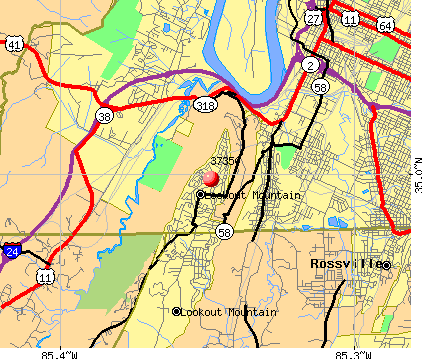37350 Zip Code (Lookout Mountain, Tennessee) Profile - homes ...