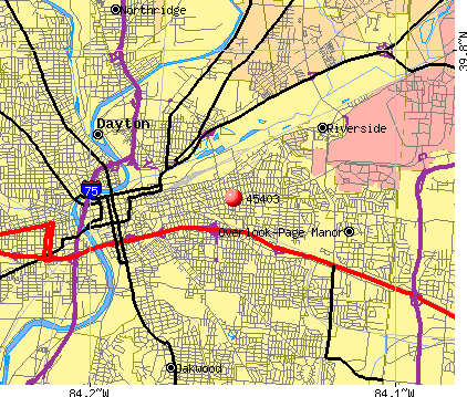 Zip Code Map Dayton Ohio