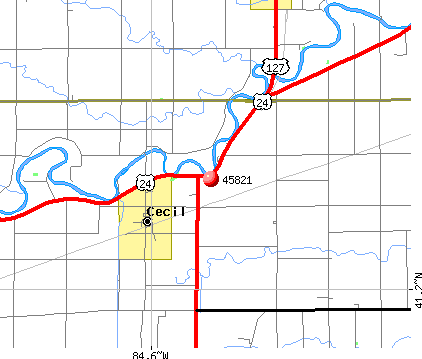 45821 Zip Code (Cecil, Ohio) Profile - homes, apartments, schools ...