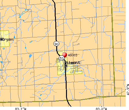 48003 Zip Code (Almont, Michigan) Profile - homes, apartments, schools ...