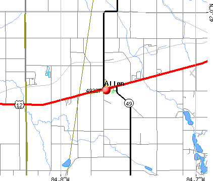 49227 Zip Code (Allen, Michigan) Profile - homes, apartments, schools ...