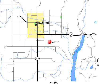 49816 Zip Code (Chatham, Michigan) Profile - homes, apartments, schools ...
