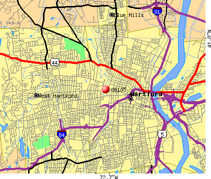 Hartford Zip Code Map East Coast
