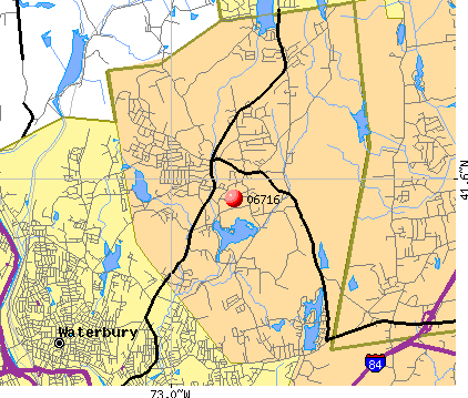 Waterbury Ct Zip Code Map - Map