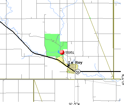 55951 Zip Code (Le Roy, Minnesota) Profile - homes, apartments, schools ...